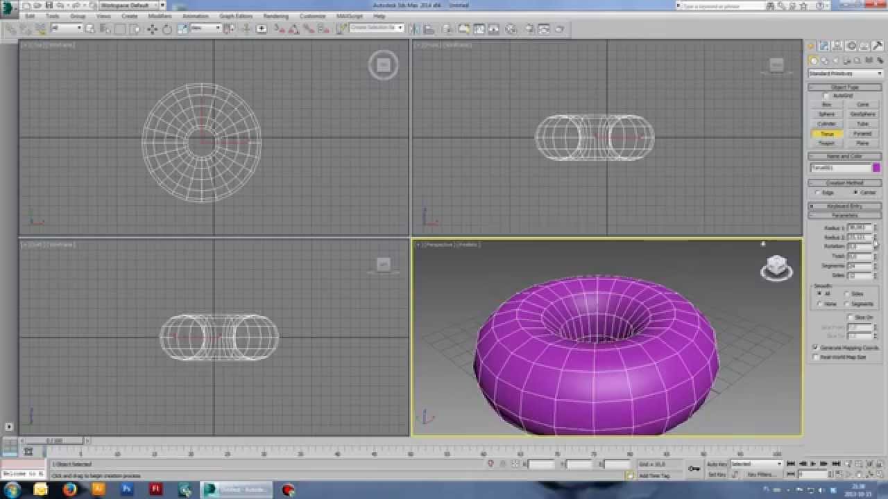3ds MAX Podstawy Lekcja 5 Torus Pyramid - YouTube