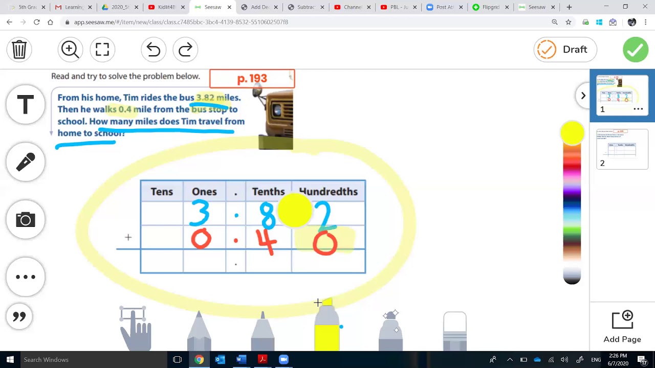 Math Parts 1 and 2 (Lessons 10 and 11) - June 8-12 - YouTube