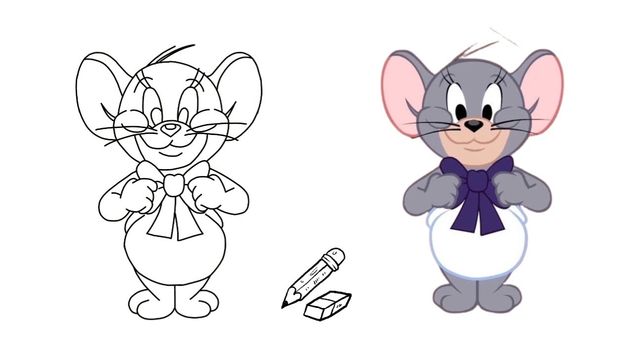 how to draw tuffy characters | menggambar karakter tuffy #tomandjerry ...