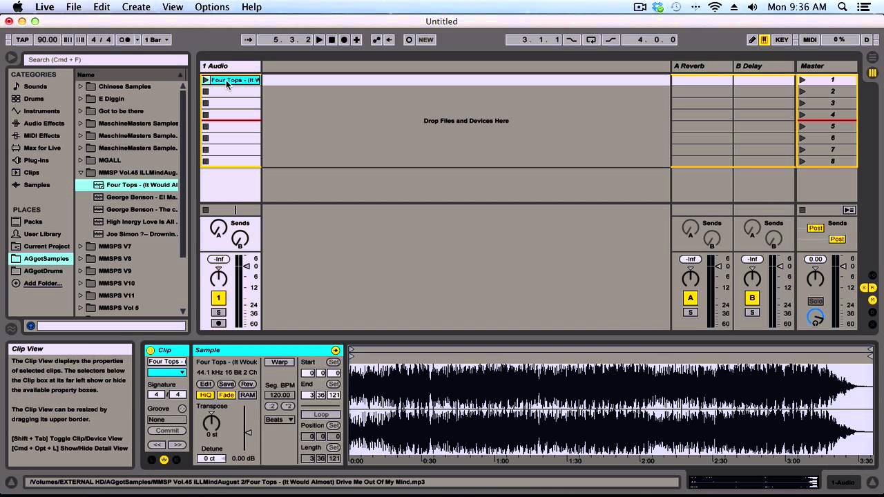 How to Setup Auto Chop Template in Ableton Live 9 Push - YouTube