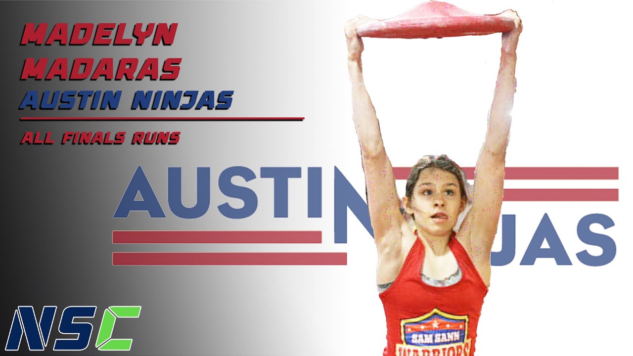 NSC 1st Place Madelyn Madaras | Every Finals Run From Austin Ninjas ...