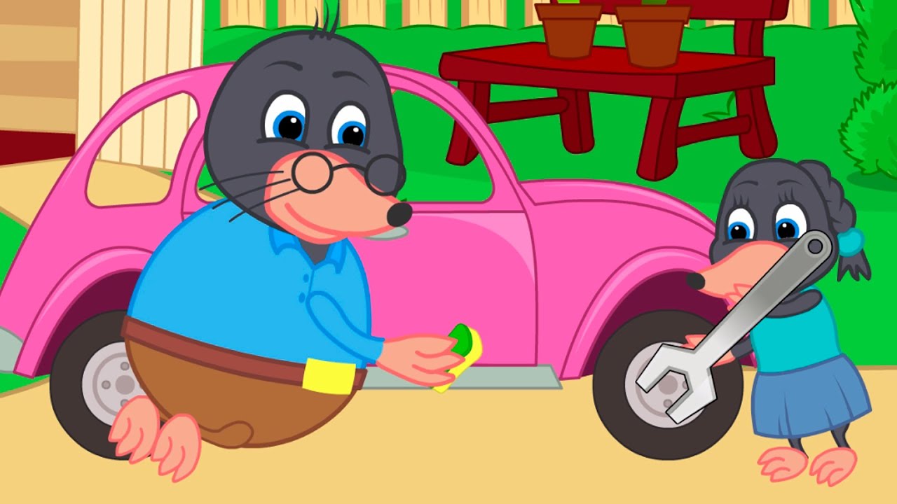 Benny Mole and Friends - Tire Fitting Cartoon for Kids - YouTube