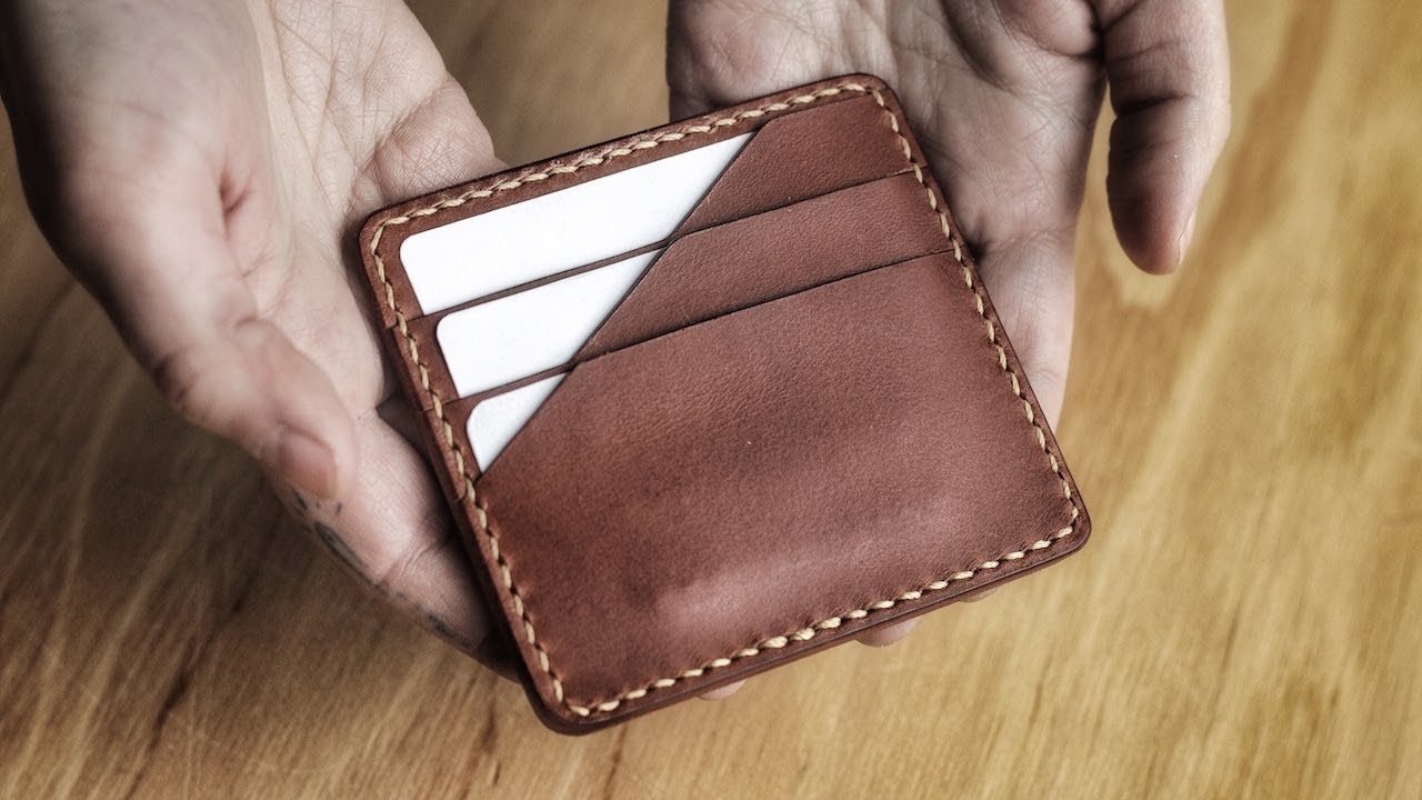 Making the Optical Illusion Leather Wallet (WITH PATTERN!) - YouTube