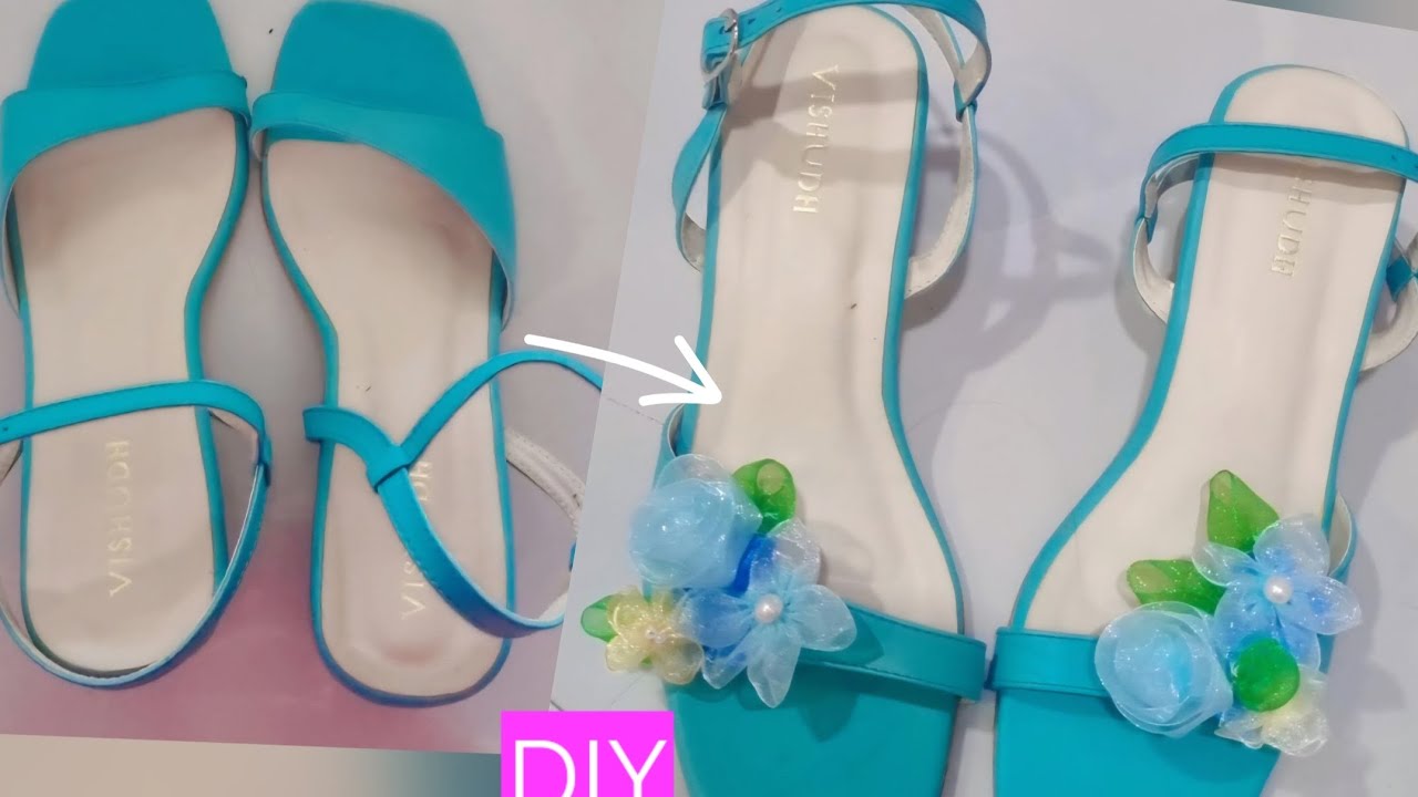 DIY heels Transform your normal heels into preety once - YouTube