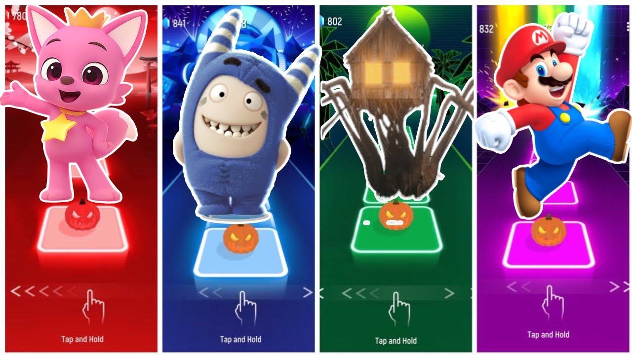 Pinkfong 🆚 Oodbods Pogo 🆚 Spider House Head 🆚 Super Mario 🎶 Who Is Best ...