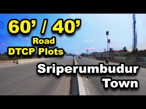 60 feet 40 feet Road DTCP Plots Sriperumbudur #aproperty - YouTube