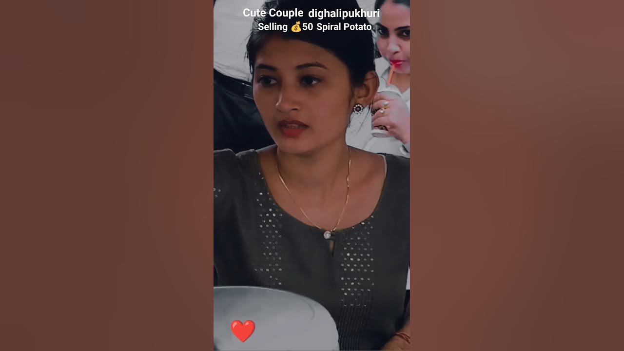 Cute couple Dighalipukhuri Spiral potato Rs:50 Guwahati Assam #assamese #assamesereels #monisha ...