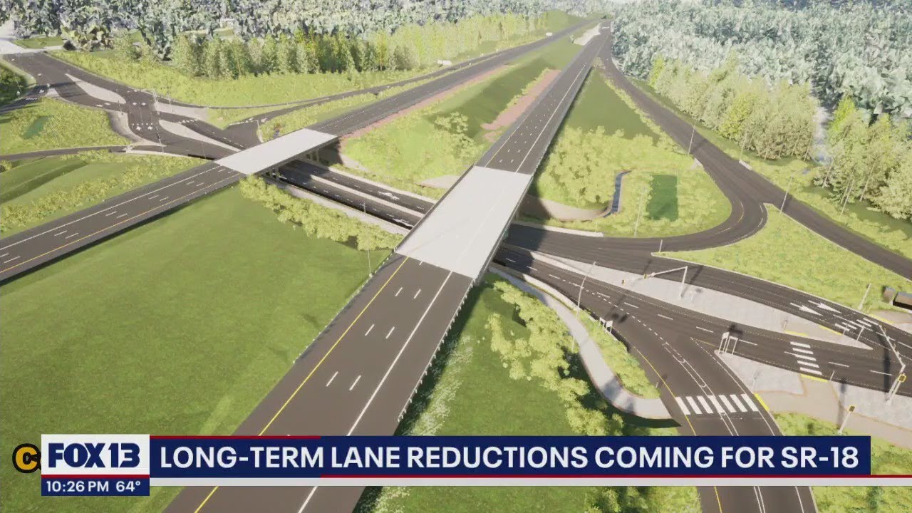 Long-term lane reductions coming for SR 18 - YouTube