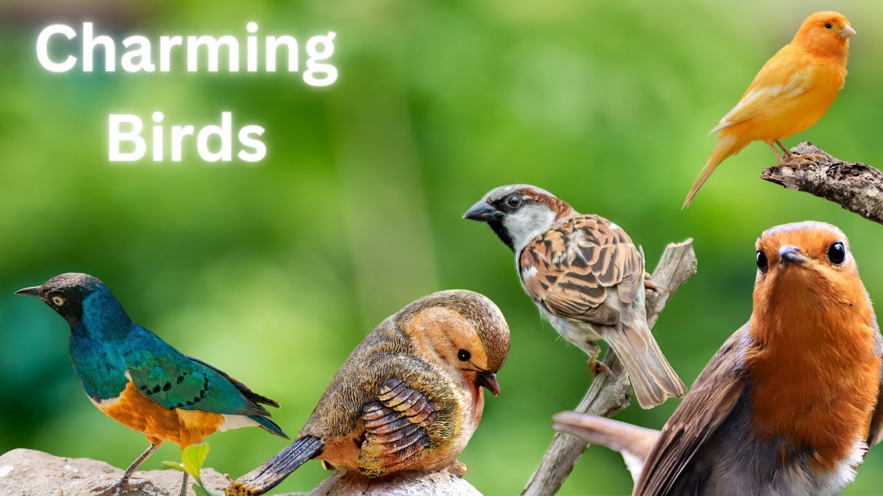 Charming Birds Around the World 4K with Relaxing Music - YouTube