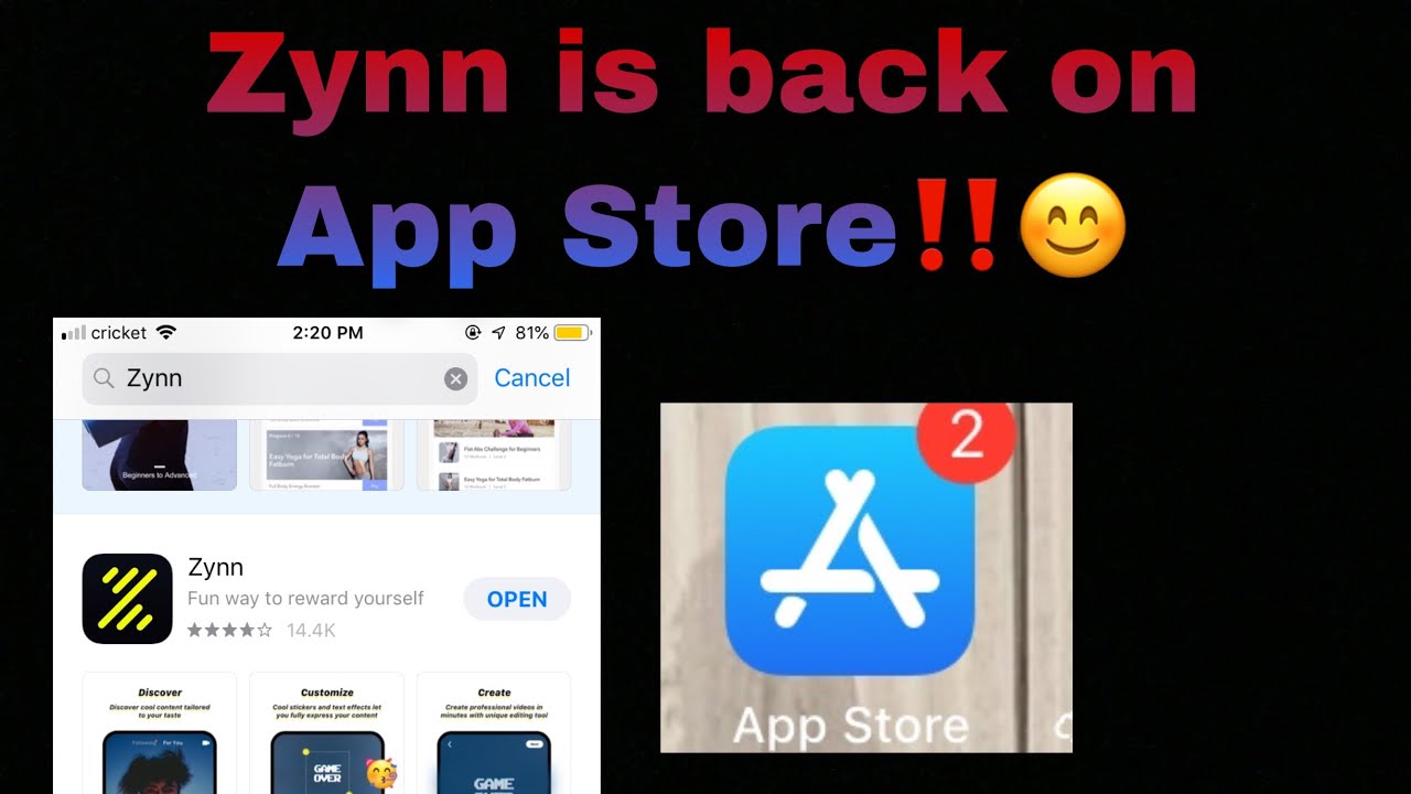 Zynn is back on App Store!! - YouTube
