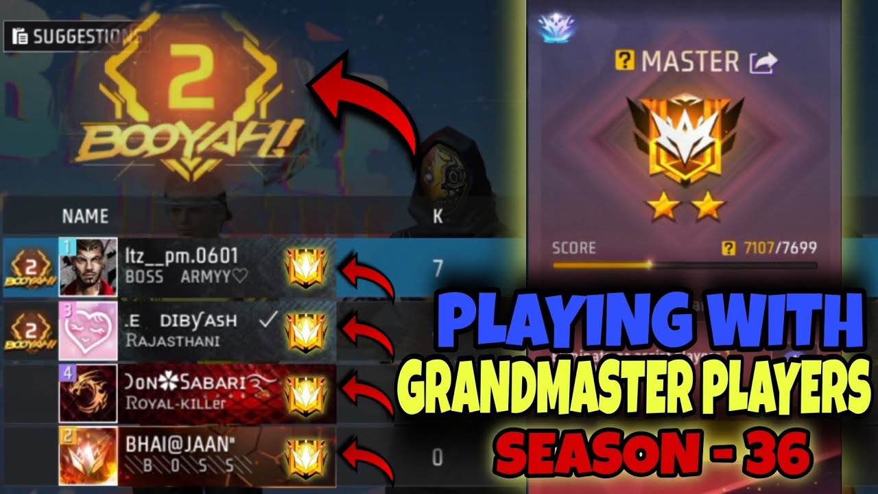 Playing With Grandmaster Player's || Road To Grandmaster || Season 36 ️ ...
