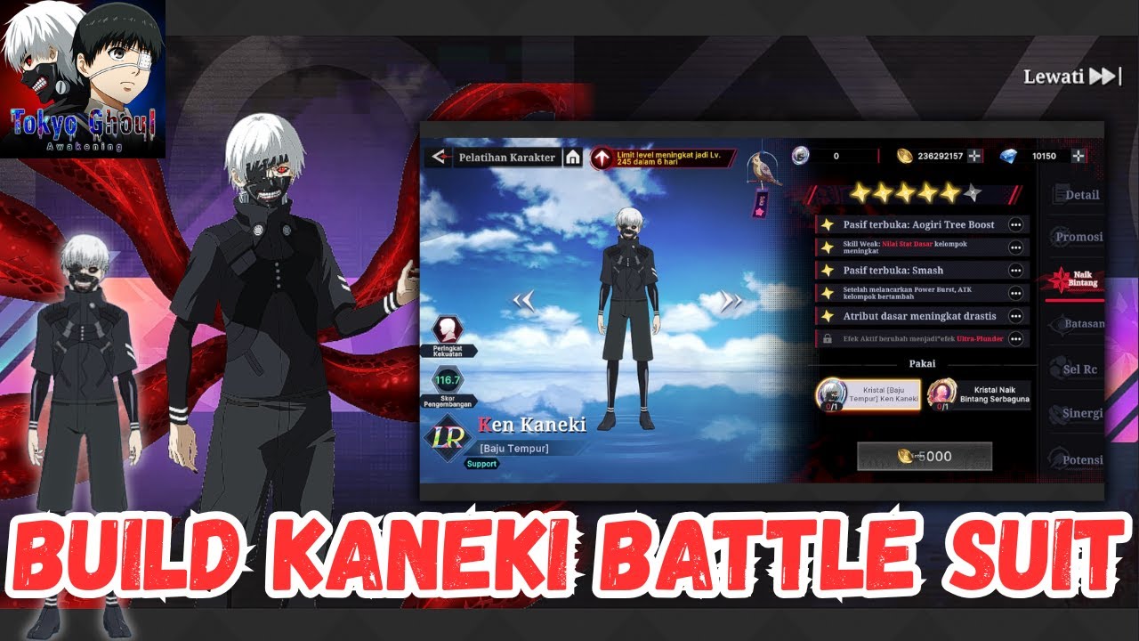 MAX BUILD KANEKI BATTLE SUIT BINTANG 5 SAMPAI CP 155K ,TERLALU OP ...