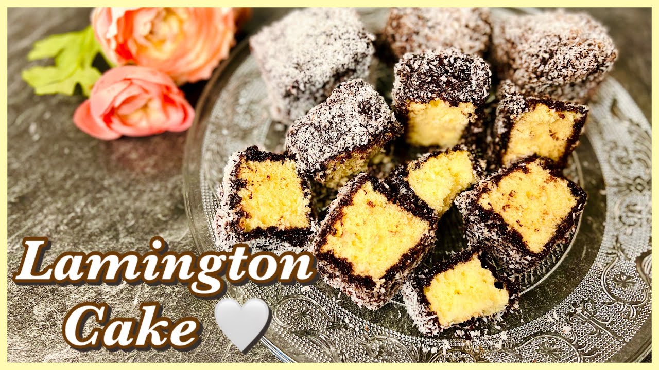 Lamington Cake Recipe | Australian Cake | Super Easy Dessert Recipe ...
