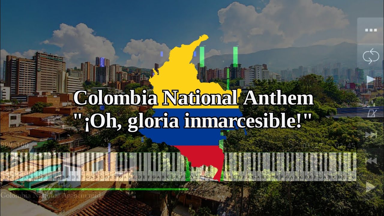 Colombia National Anthem | ¡Oh, gloria inmarcesible! - Piano - YouTube