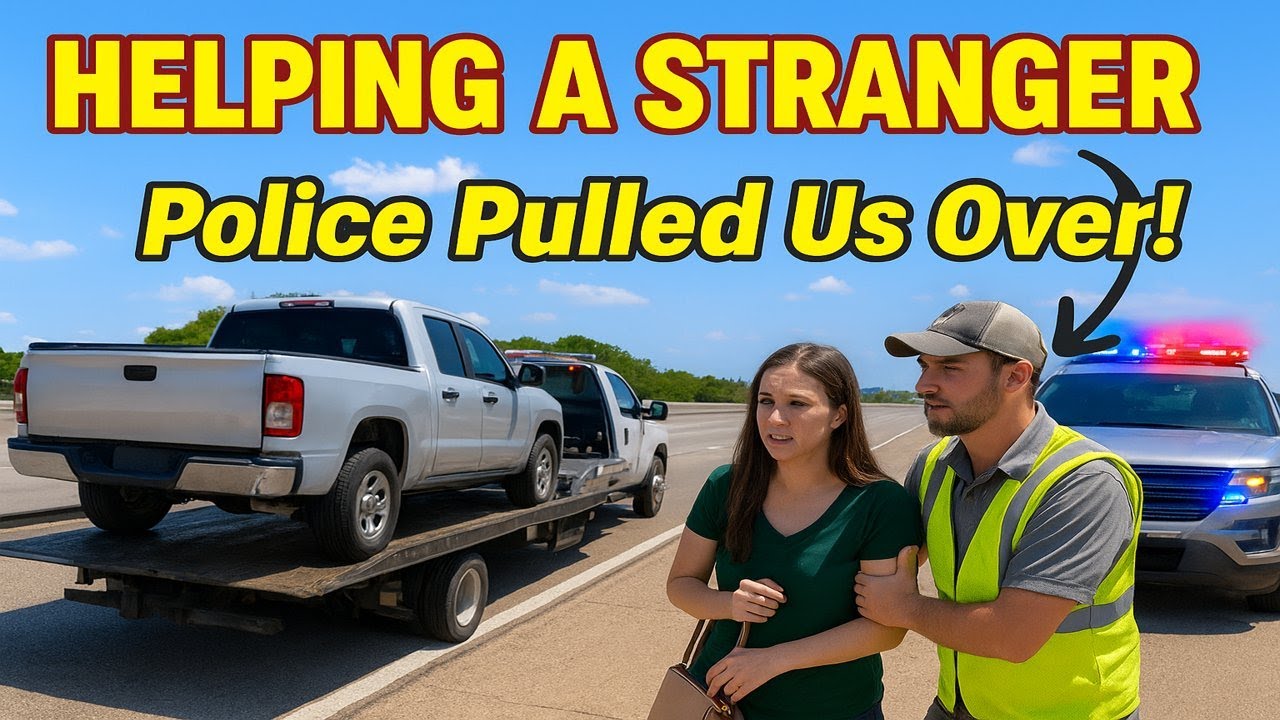 Helping a Stranger on the Highway 🚨 Police Pulled Us Over! Tow Truck ...