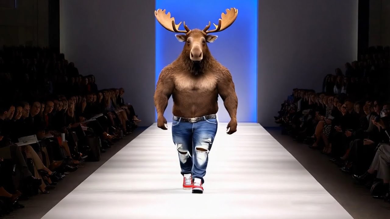 Wild Fashion Show Features MUSCULAR Moose in Jeans! 41HD - YouTube