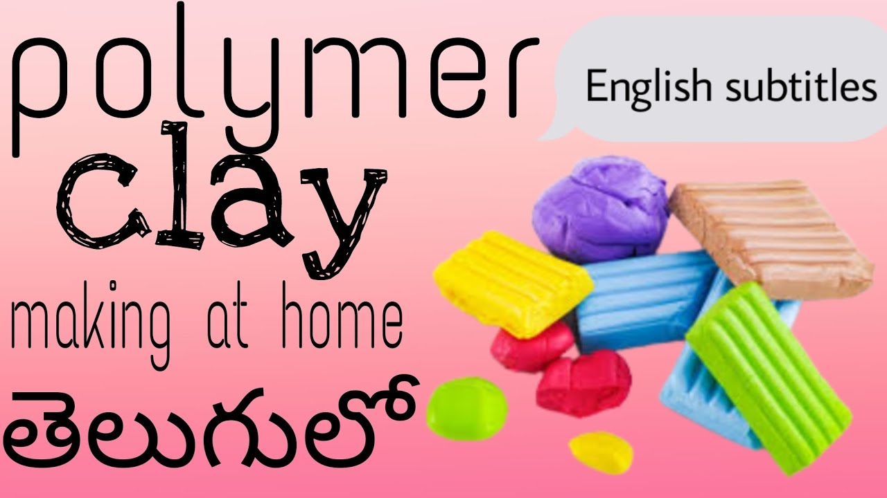 polymer clay with home ingredients //easy process// English subtitles ...