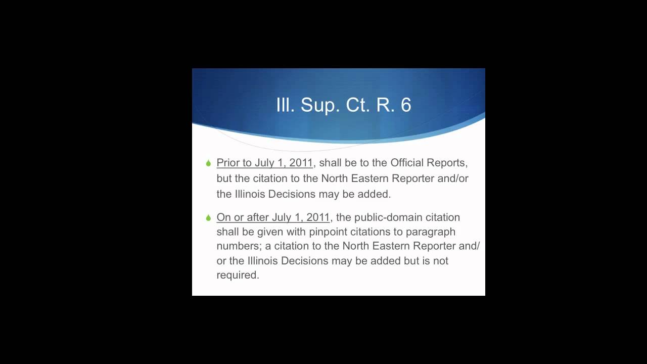 Parallel Cites In Court Documents - 19th edition - YouTube