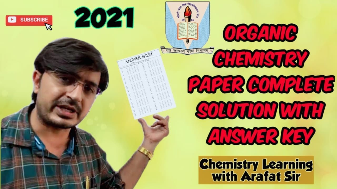 CCSU ANSWER KEY 2021 | THIRD YEAR CCS ORGANIC CHEM PAPER SOLUTION WITH ...