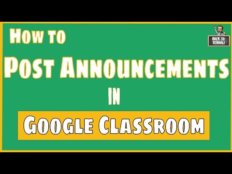 How to Post Announcements in Google Classroom - YouTube