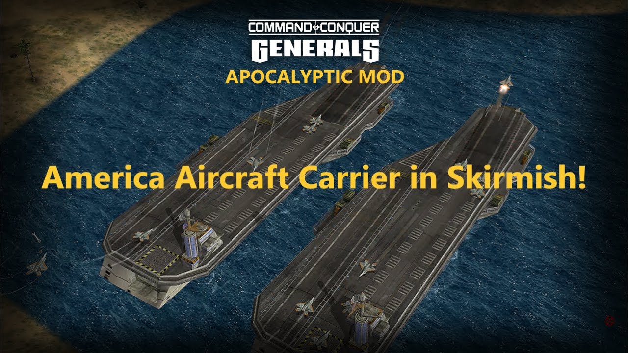 America Aircraft Carrier in Skirmish! Command and Conquer Generals Zero ...