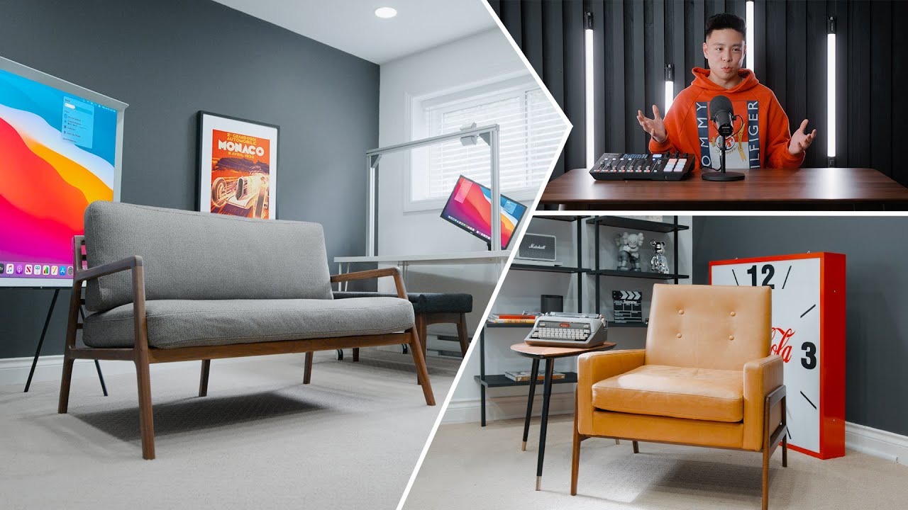 Modern Home Office Studio Tour (Makeover) - YouTube