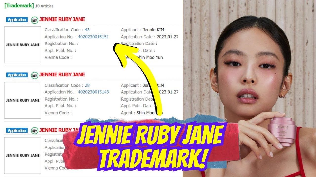 BLACKPINK's Jennie Takes Control: Trademarks 'Jennie Ruby Jane ...