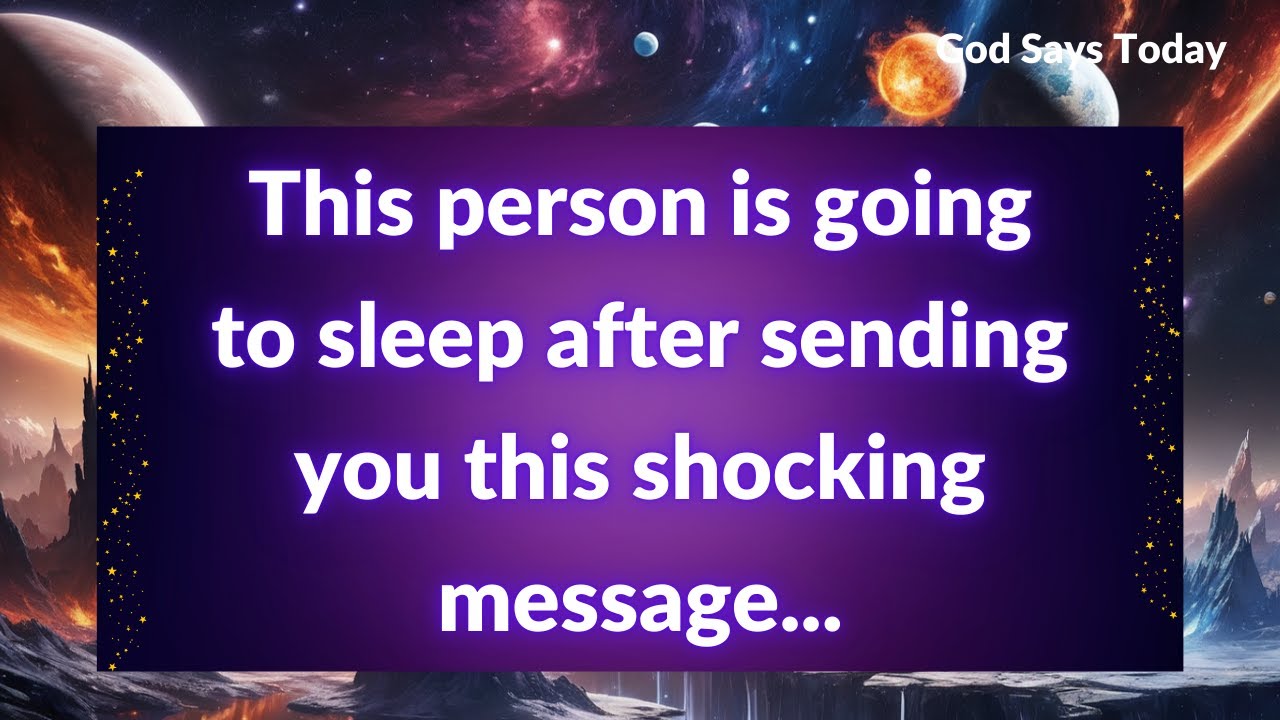 💌 This person is going to sleep after sending you this shocking message ...