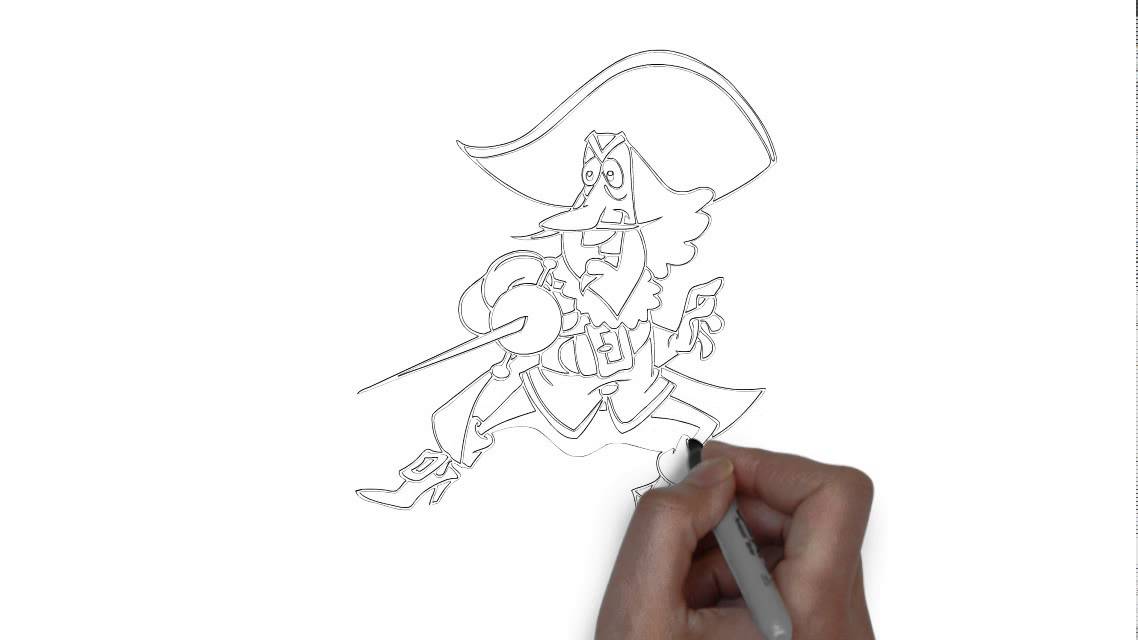 How to draw a musketeer - YouTube
