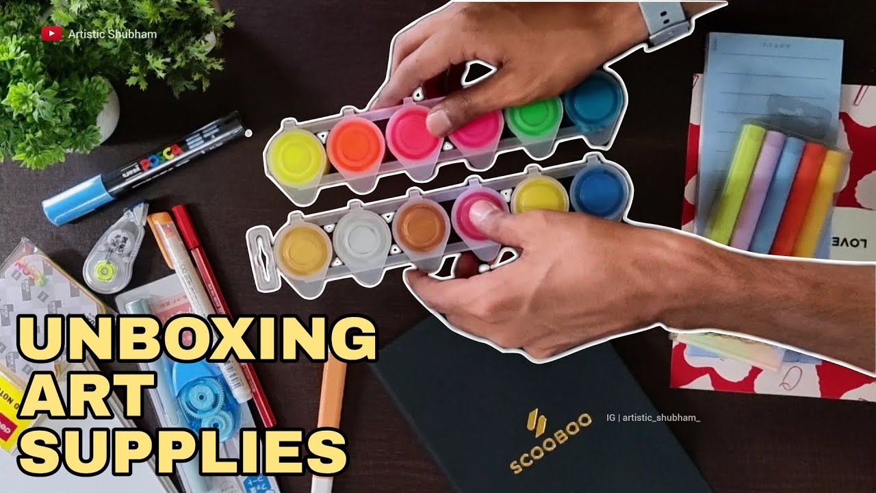 Unboxing art materials🖌️ | art supplies unboxing 🎨😍 - YouTube