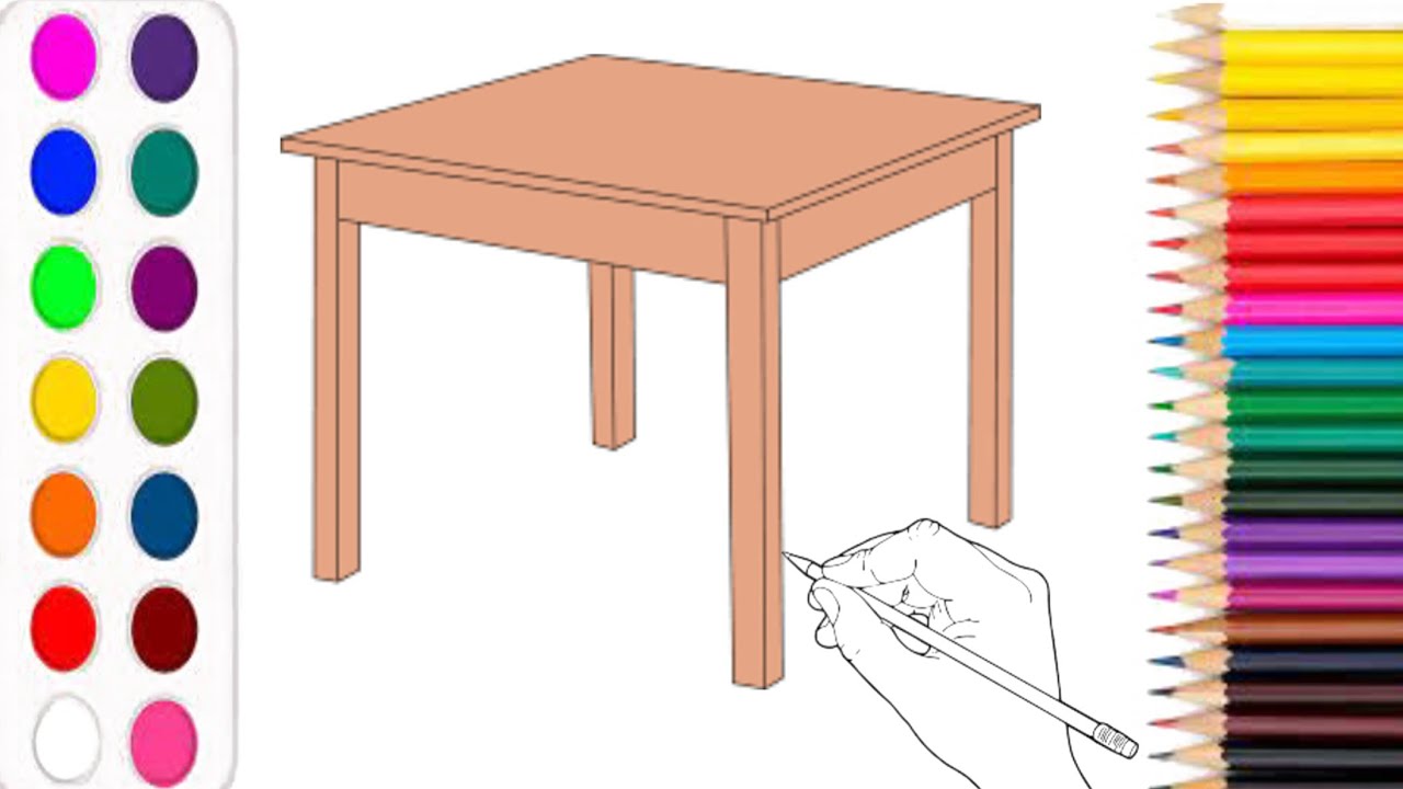 Table Drawing|Table Drawing For Kids,@sumiteasydrawing - YouTube