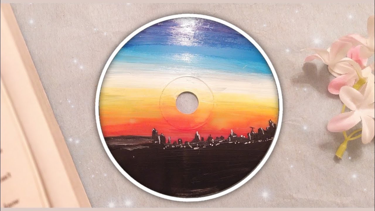 DIY CLEAR CD PAINTING(TikTok Trend) - YouTube