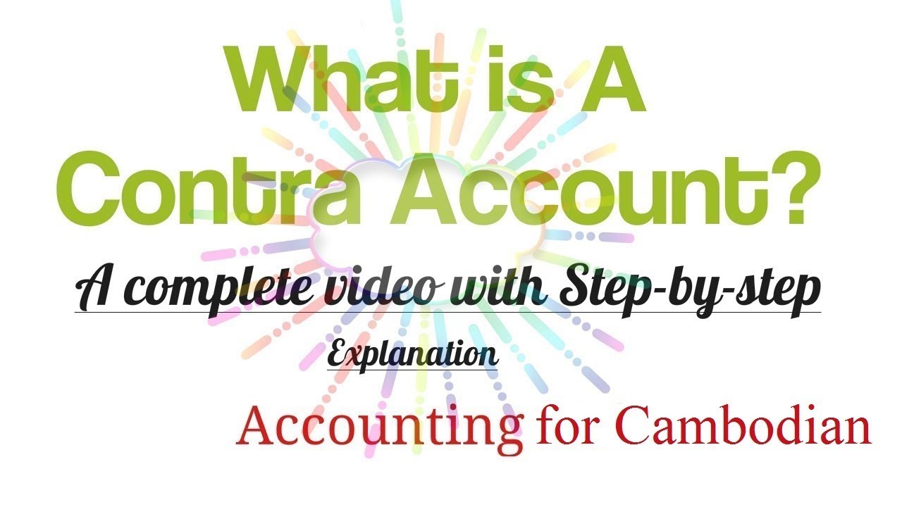 Contra Account in Financial Statement - YouTube