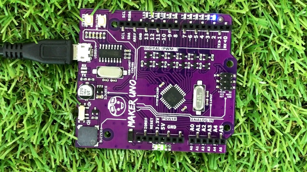 LED Chaser with single Maker UNO board(Arduino UNO compatible) - YouTube