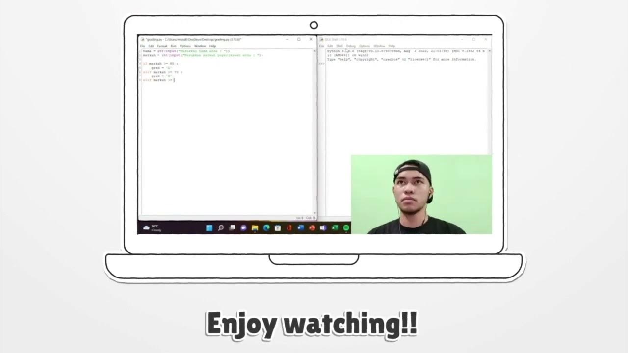 PYTHON TUTORIAL : SIMPLE CODING TO DETERMINE EXAM MARK GRADE BY USING ...