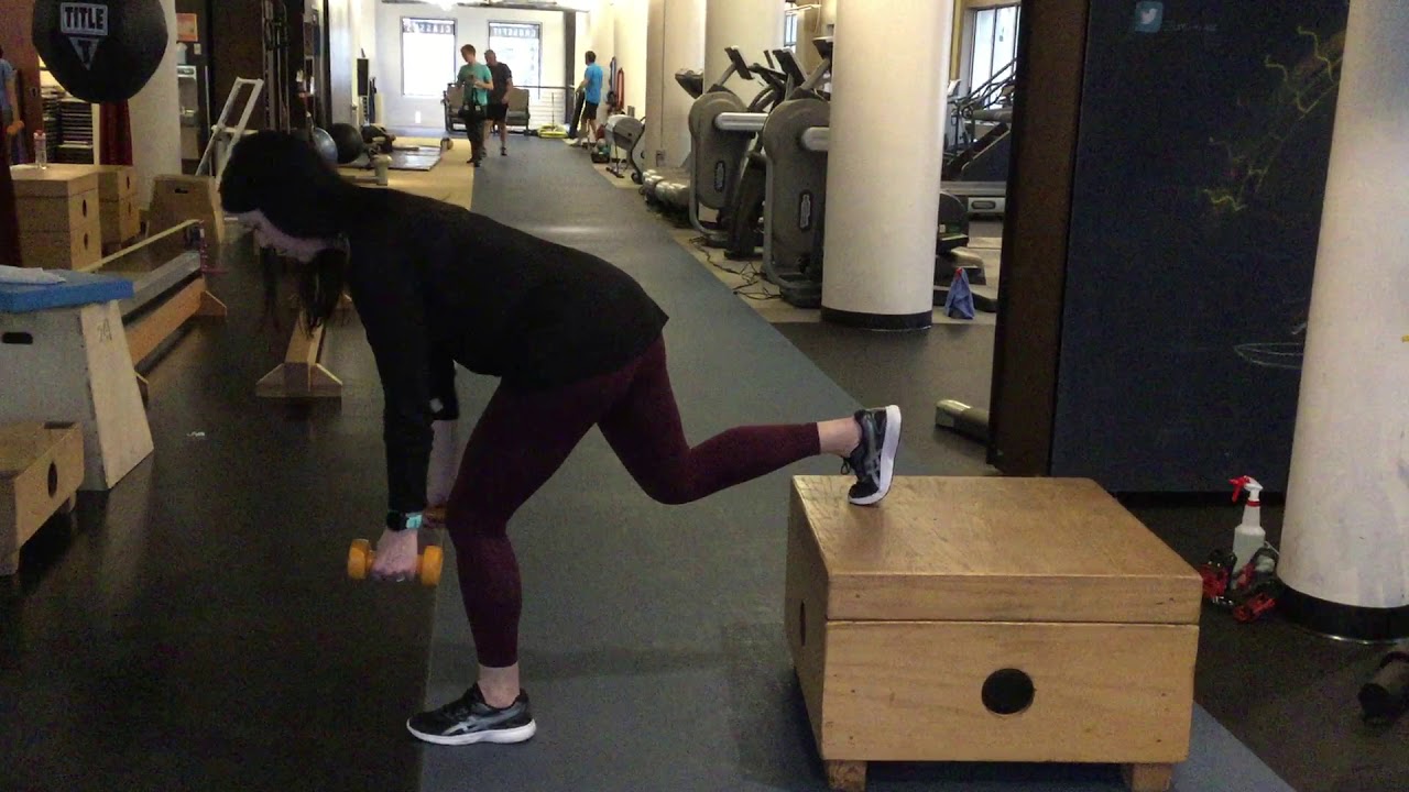 Single leg RDL with dumbbell row - YouTube