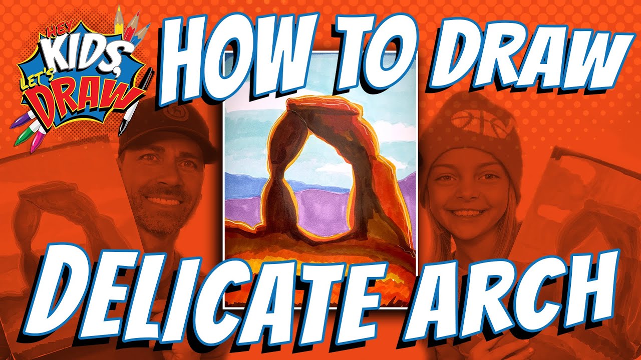 How to Draw Delicate Arch in Moab Utah - YouTube