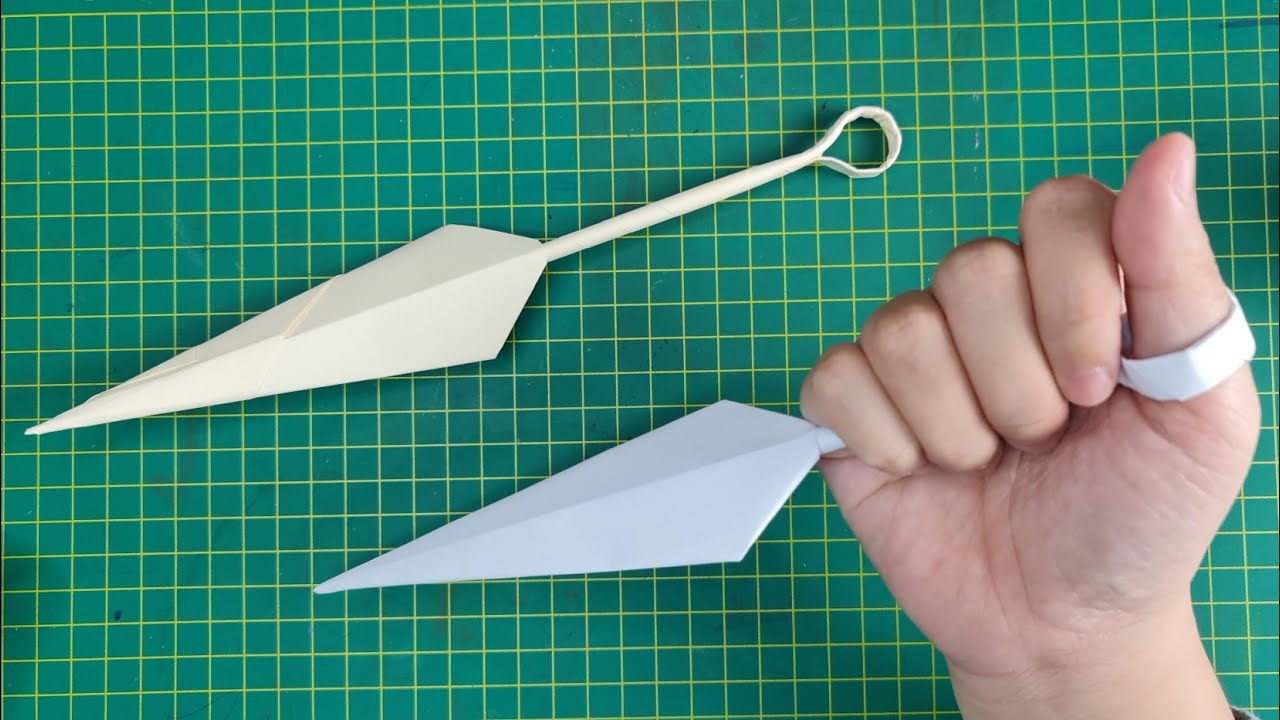 Cara Buat Lipat Kertas A4 jadi Kunai Senjata Ninja - NARUTO - YouTube