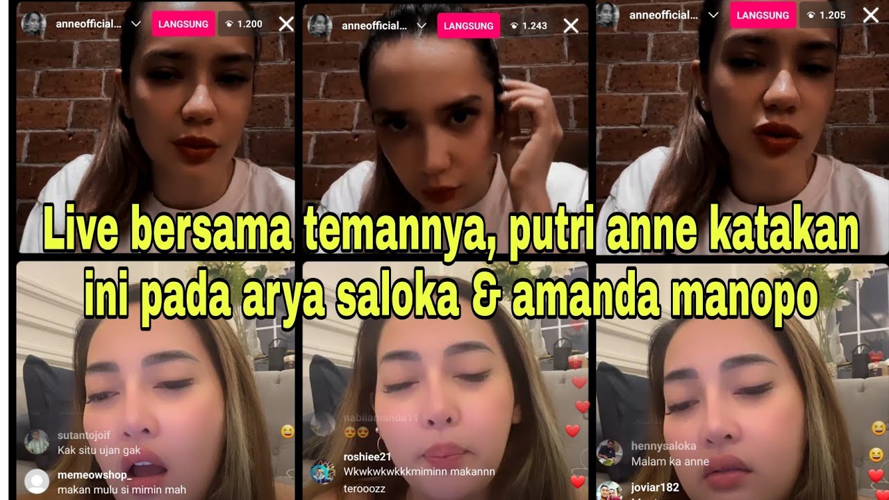 Sedang berlangsung... Live bersama temannya, putri anne katakan ini ...