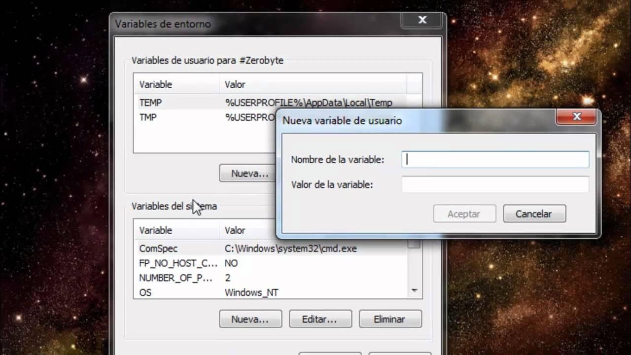 Creando variables de entorno Windows - YouTube
