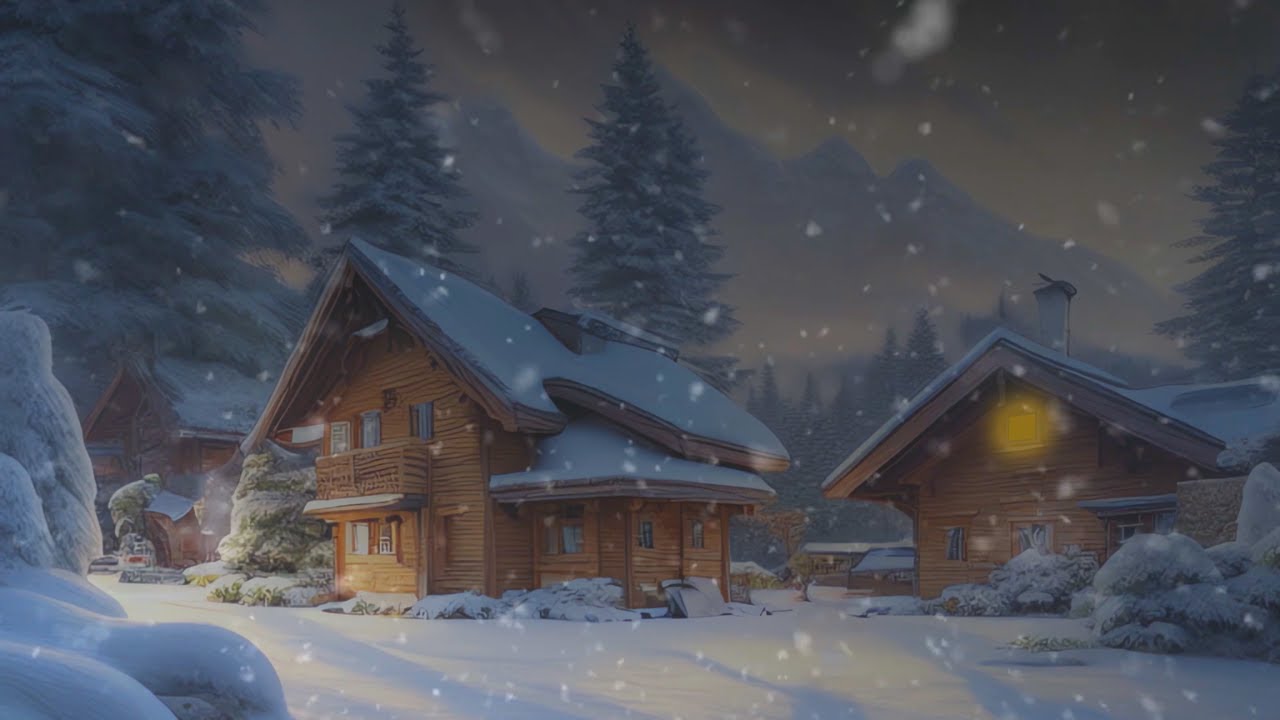 Winter Wonderland in a Snowstorm - Snow Falling & Howling Wind ...