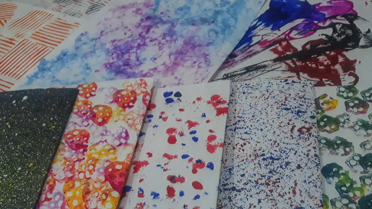 DIY | Textured paper | Using simple items - YouTube