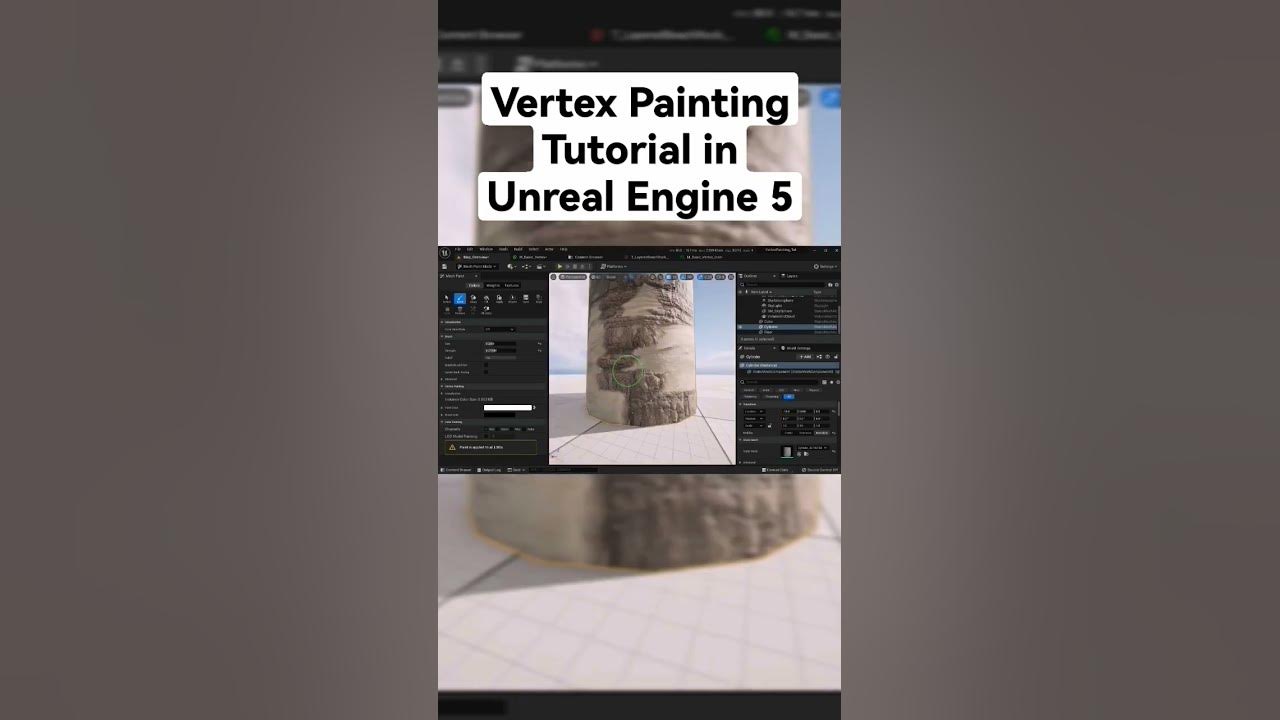 FREE Vertex Painting Tutorial in Unreal Engine 5 #gamedev #unrealengine #ue5 #indiegame - YouTube