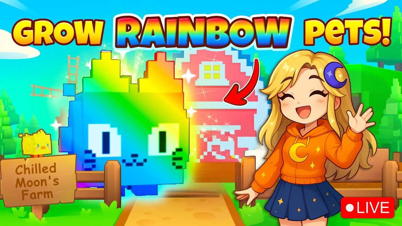 [🔴LIVE] PET SIM 99 - GROW RAINBOW PETS! 🌱🥚 - GIVEAWAYS! - YouTube