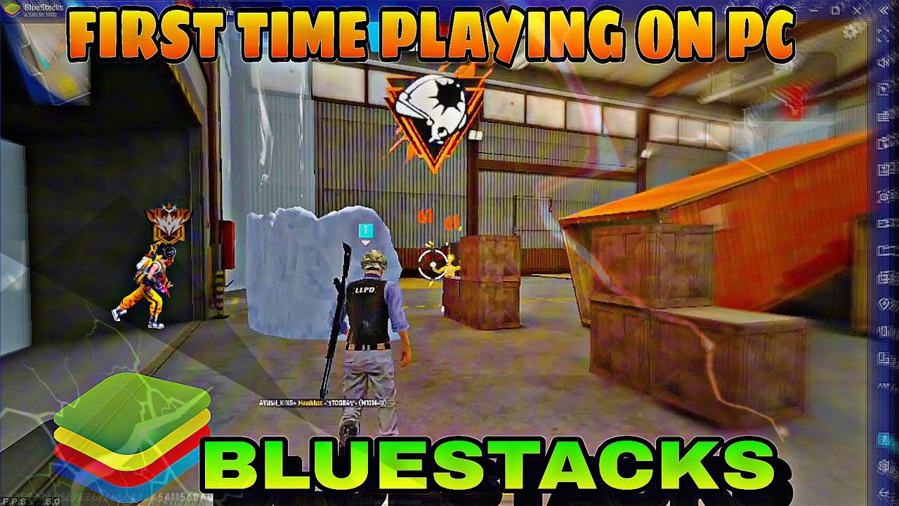 My First Gameplay On Pc Playing Free Fire ! Playing First Time Free ...