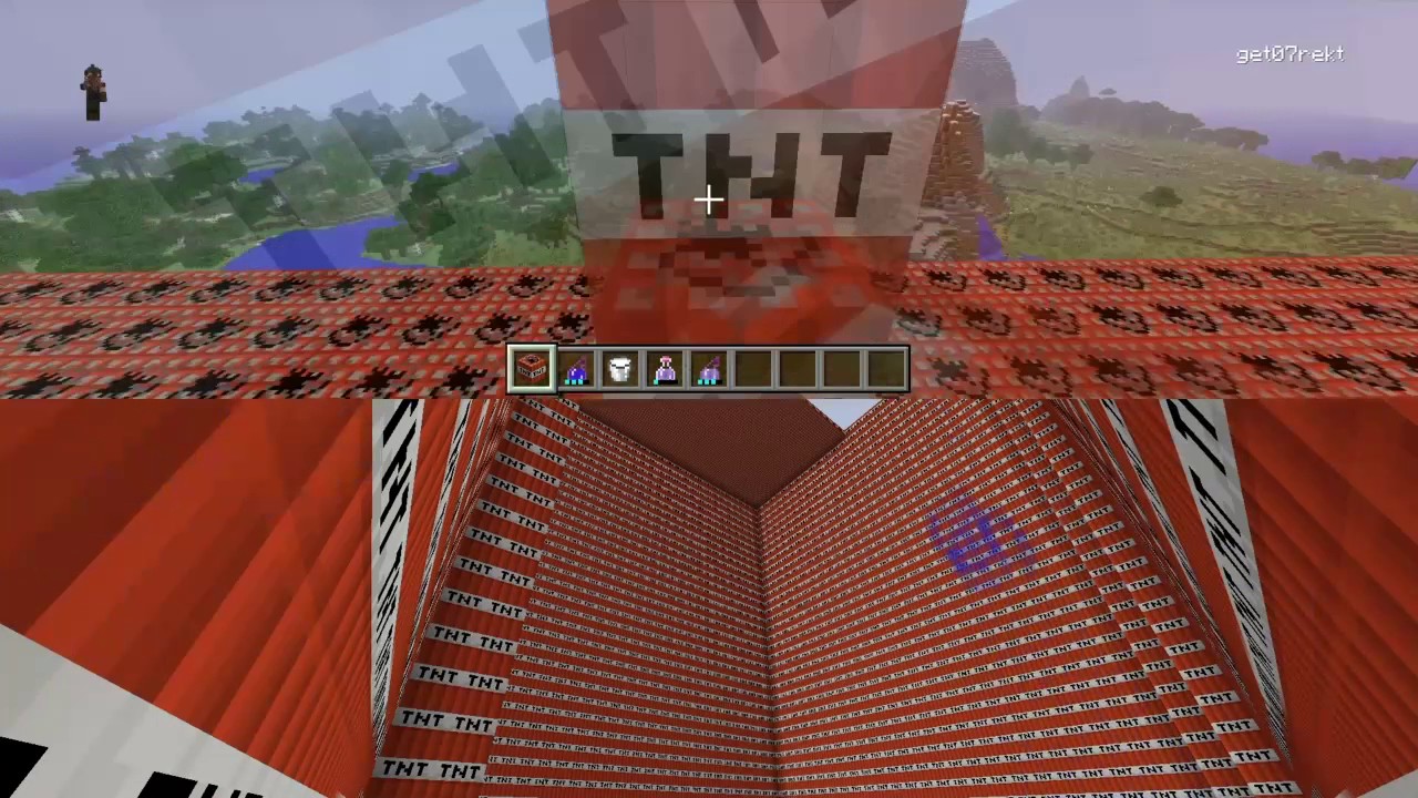 Exploding giant tnt block - YouTube