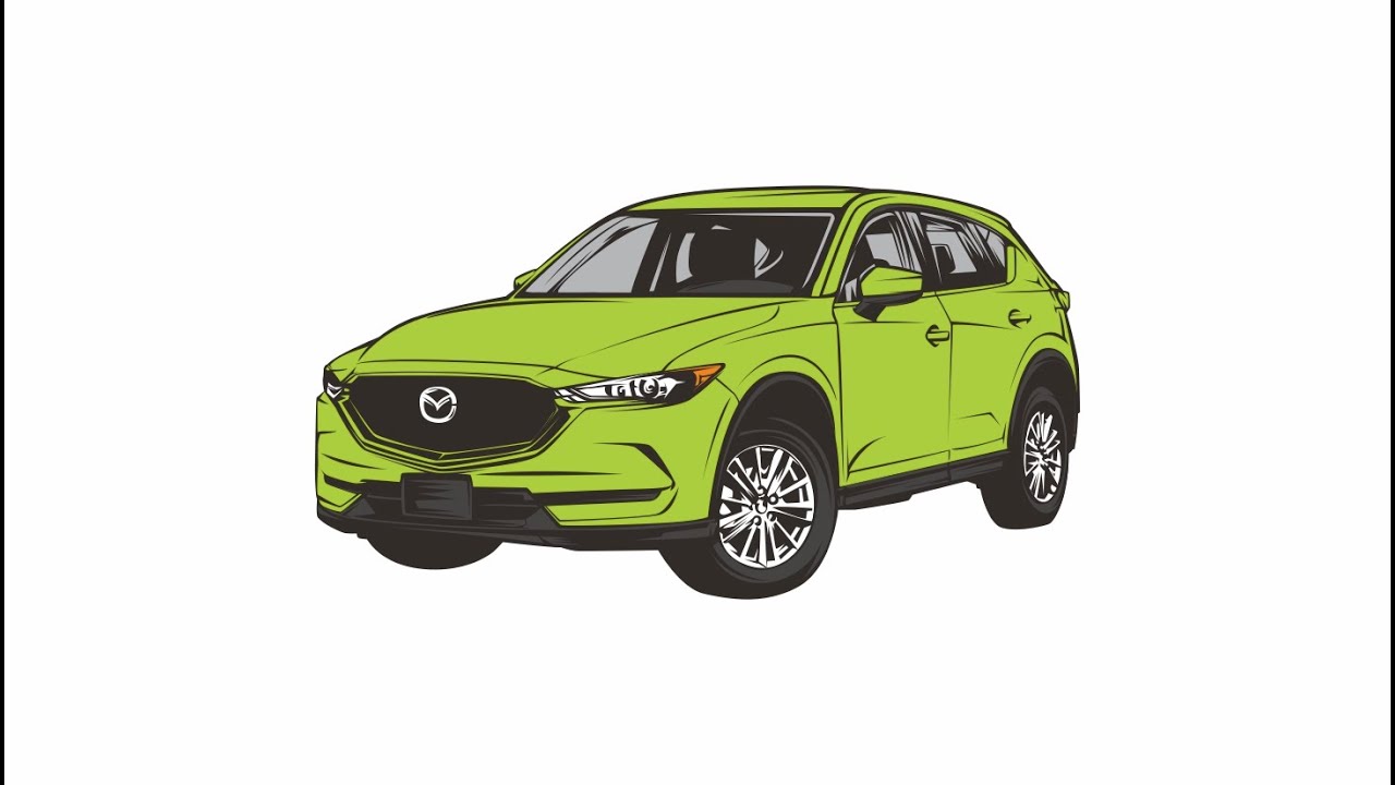 speed drawing using corel draw x7 | mazda cx 5 - YouTube