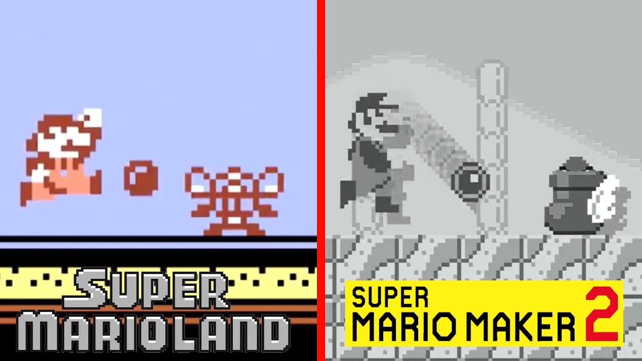 Super Mario Maker 2: Super Mario Land: World 1 Comparison - YouTube