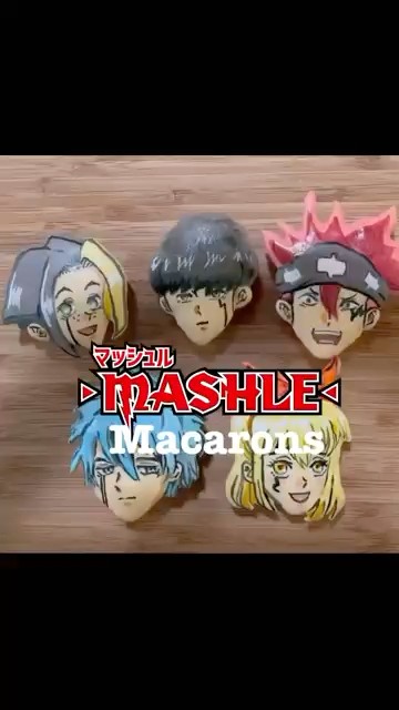 Making Mashle Macarons(full ver. On my channel!) #shorts - YouTube