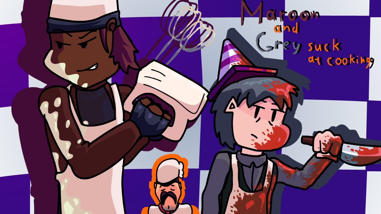 Maroon and Grey suck at cooking - FNF vs impostor v4 animation - YouTube